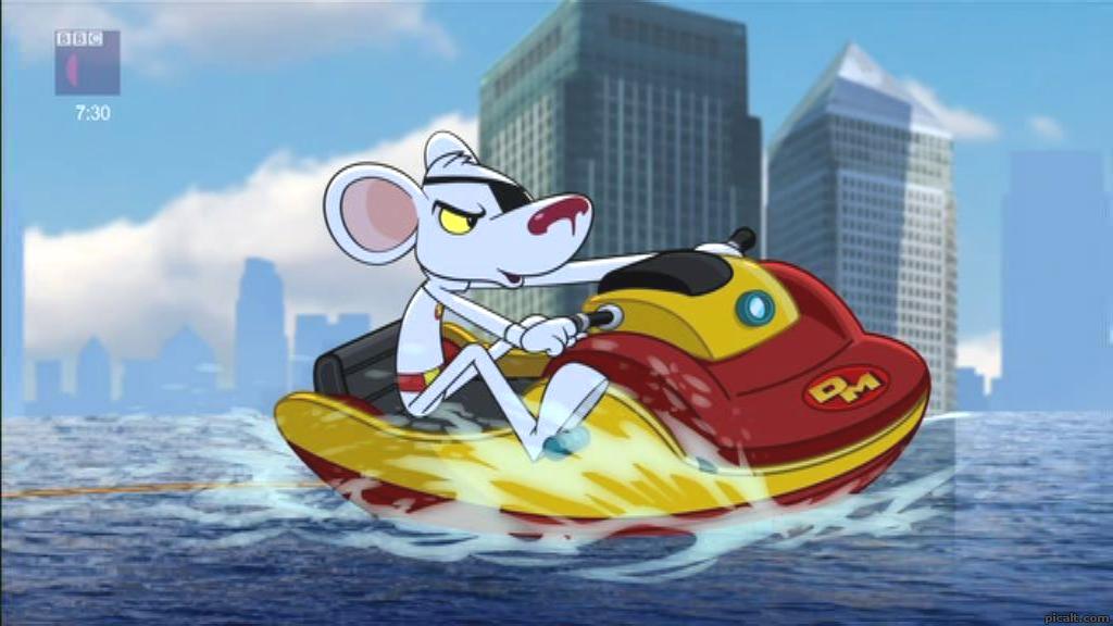 DM rides on danger motorboat screenshot danger mouse 2015