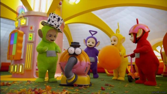The Teletubbies were All sawing the Autumn Leaves were all Blowing away ...