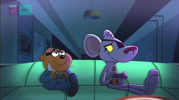 DM and penfold playing giraffe warriors screenshot danger mouse 2015 ...