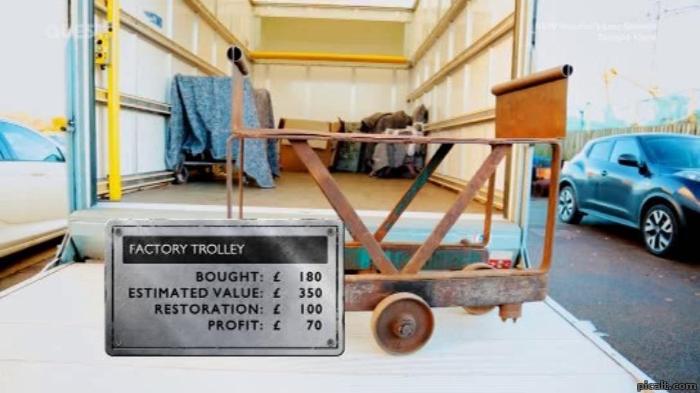 FACTORY TROLLEY BOUGHT: £180 ESTIMATED VALUE: £350 RESTORATION: £100 ...