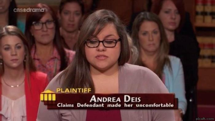ANDREA DEIS Claims Defendant made her uncomfortable - Picalt