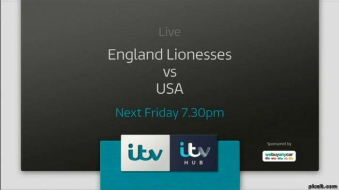 Live England Lionesses vs USA Next Friday 7.30pm itv & itv HUB - Picalt