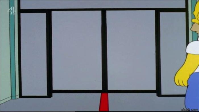 In a parody of the opening of the 1960s sitcom, Get Smart, Homer ...