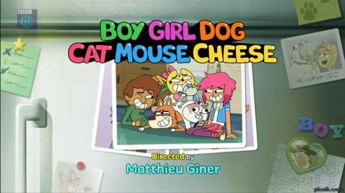BOY GIRL DOG CAT MOUSE CHEESE - Picalt