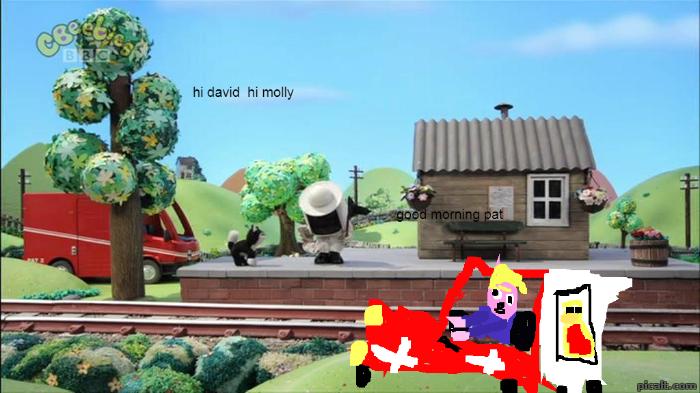 pat saw david drriving his norsk car and with moly in the back ;she ...